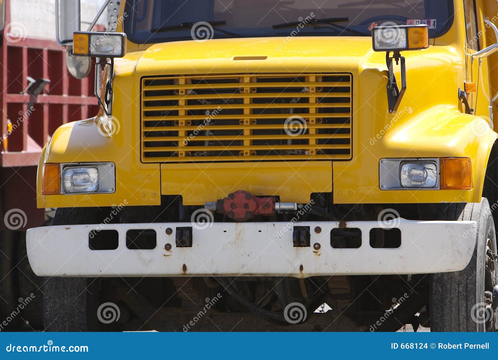 Yellow Dump Truck stock photo. Image of shipping, semi - 668124