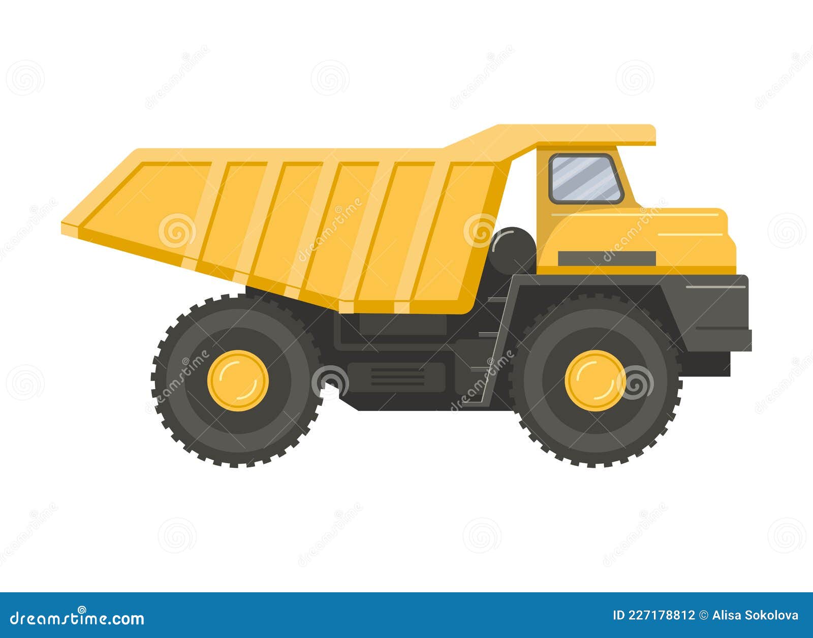 Yellow Dump Truck Isolated On White Transparent Background. Cartoon ... Yellow Dump Truck Isolated On White Transparent Background. Cartoon ...