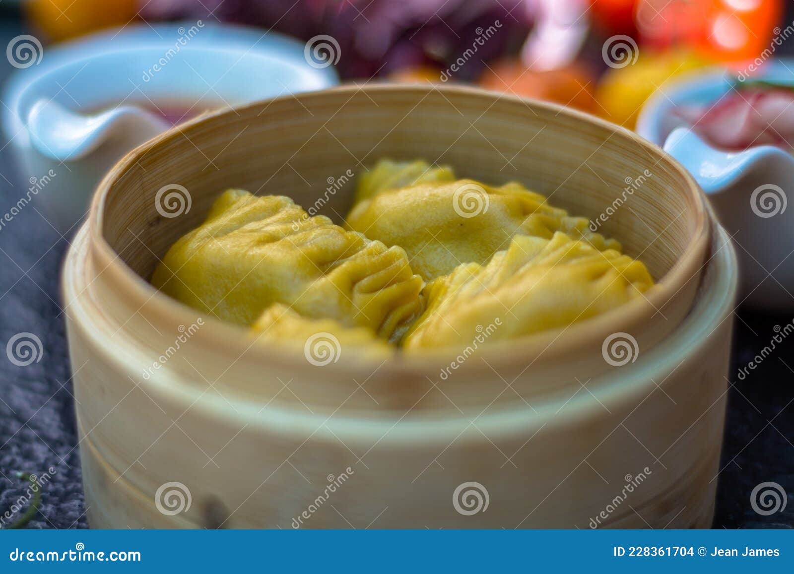 Yellow dumpling stock photo. Image of cuisine, soup - 228361704