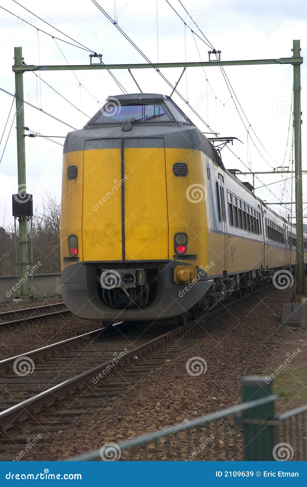 Dutch Train Passing A Crossing Royalty-Free Stock Photography ...