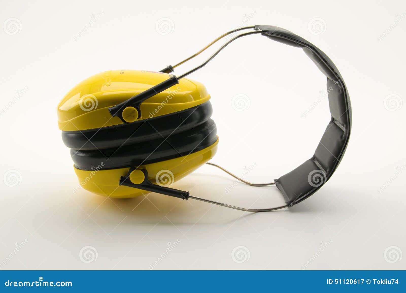 Yellow ear protection stock image. Image of healthy, construction ...