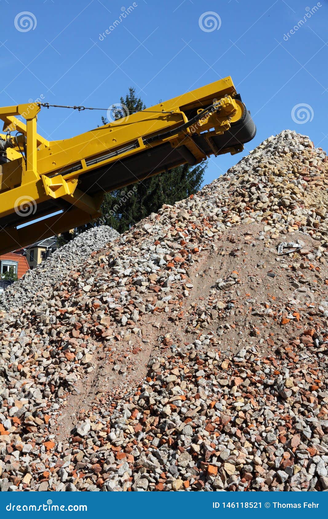 Earth Moving Machine in Action Stock Image - Image of earth, industrial ...