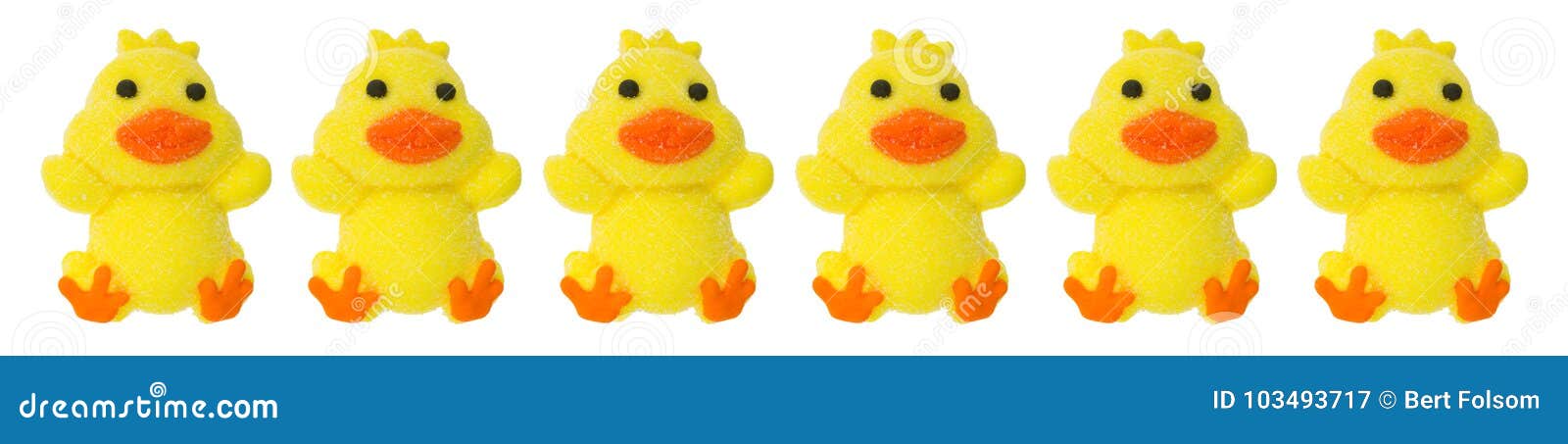 Yellow Easter Candy Marshmallow Ducks Stock Image - Image of holiday ...