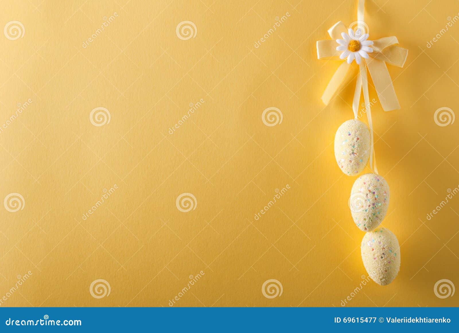 Yellow Easter Egg on Yellow Background Stock Image - Image of ...