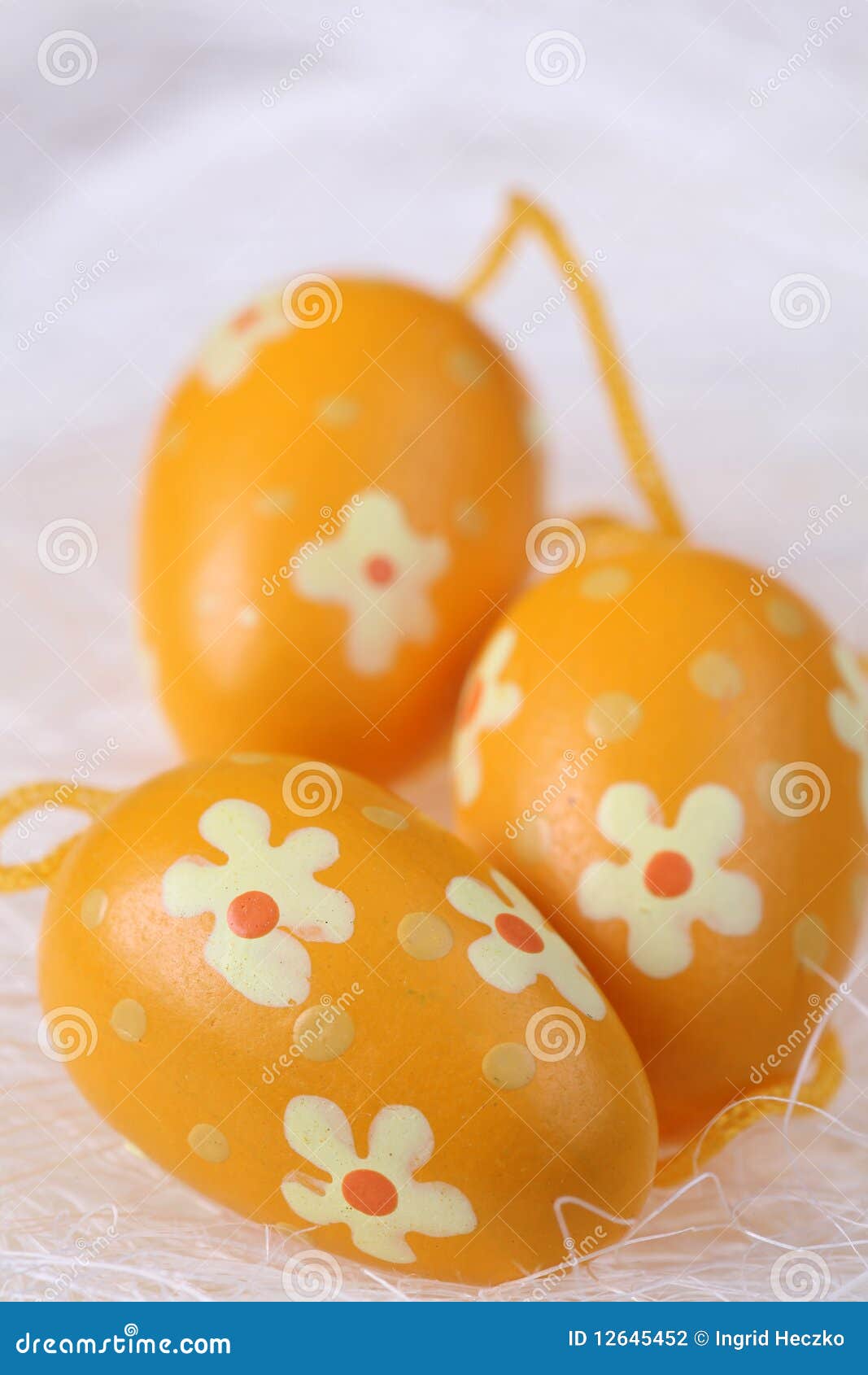 Yellow Easter eggs stock photo. Image of springtime, close - 12645452