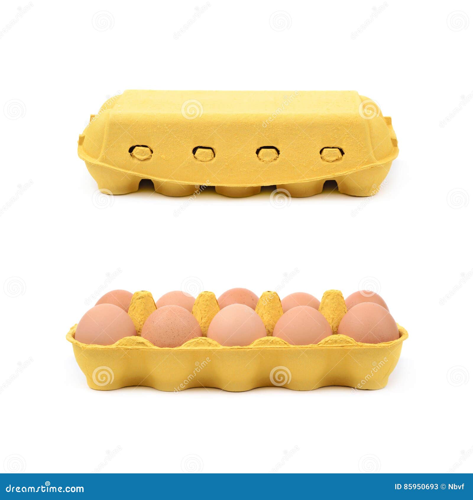 Yellow egg carton isolated stock image. Image of healthy - 85950693