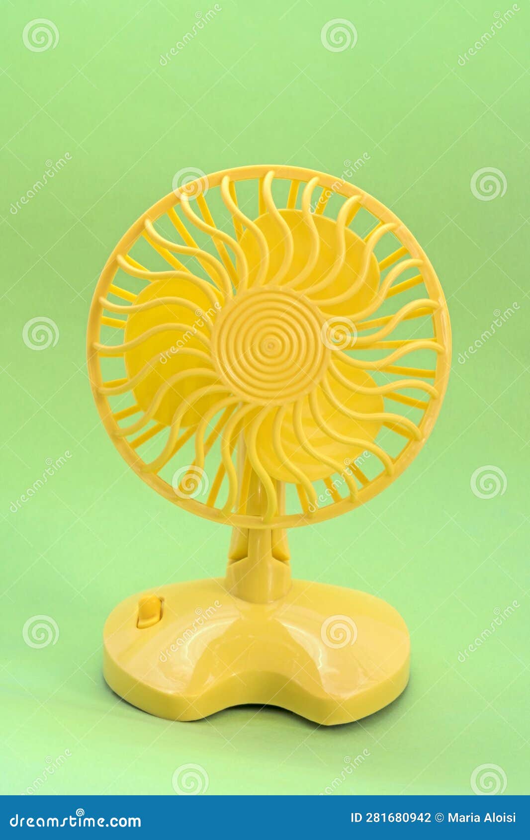 Yellow electric fan. stock illustration. Illustration of circulation ...