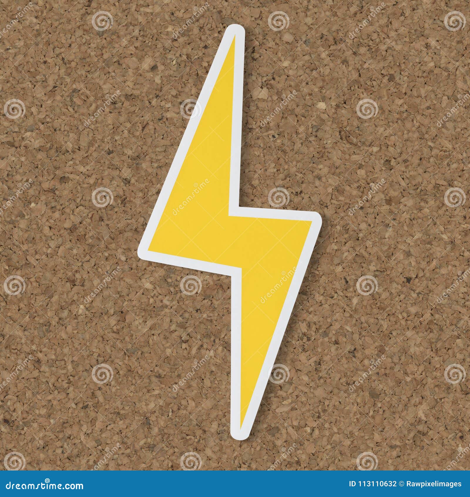 Yellow Electric Lightning Bolt Icon Stock Illustration - Illustration ...