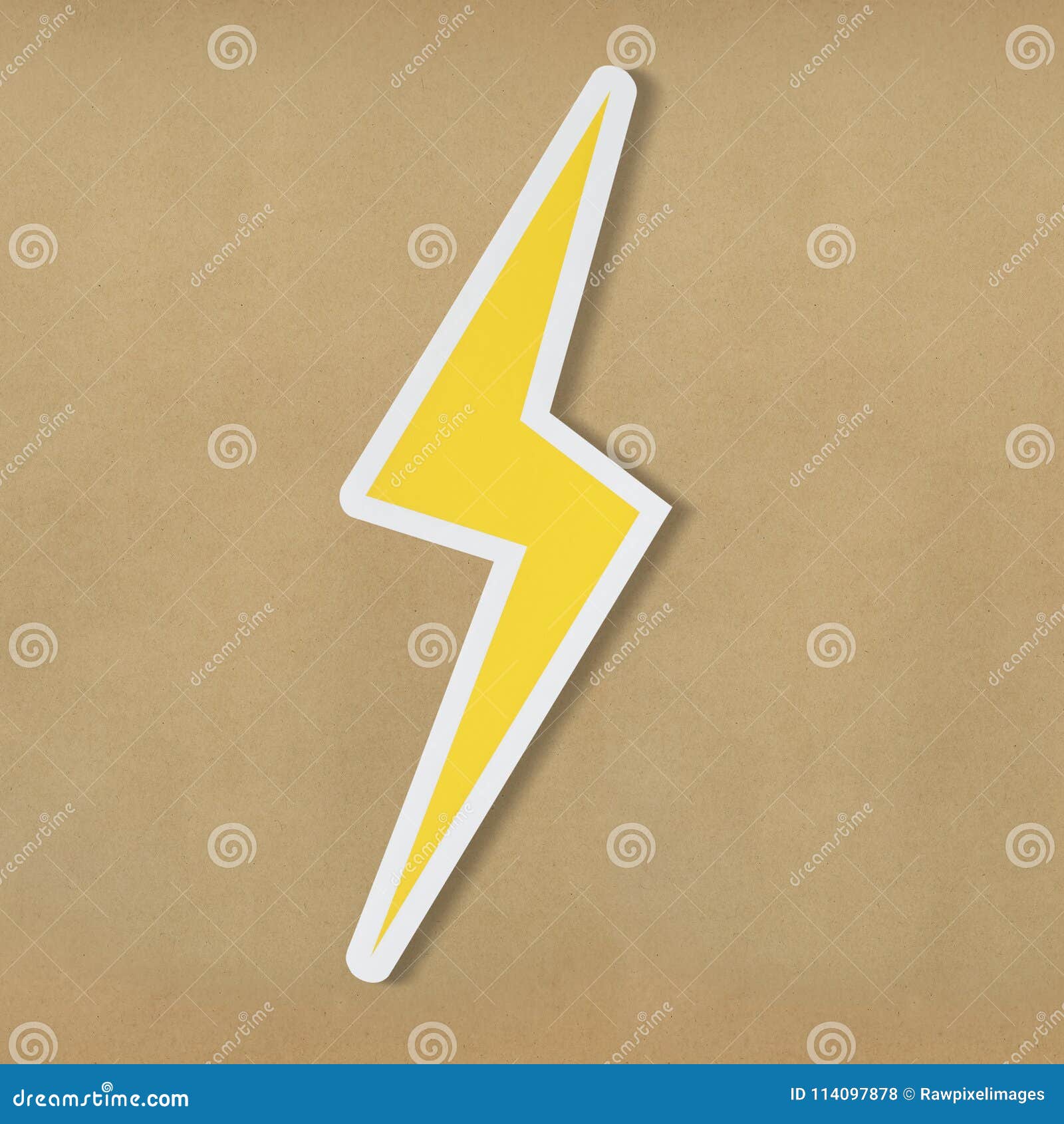 Yellow Electric Lightning Bolt Icon Stock Photo - Image of efficiency ...