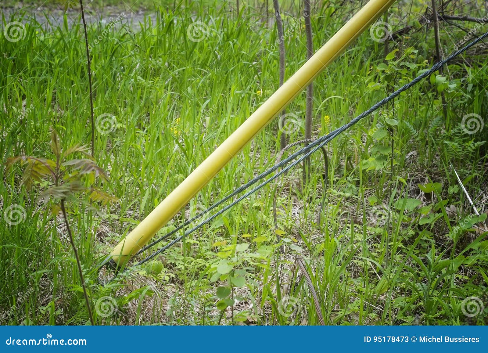 Yellow Electrical Warning Triangle Sign On Blue Background Royalty-Free ...