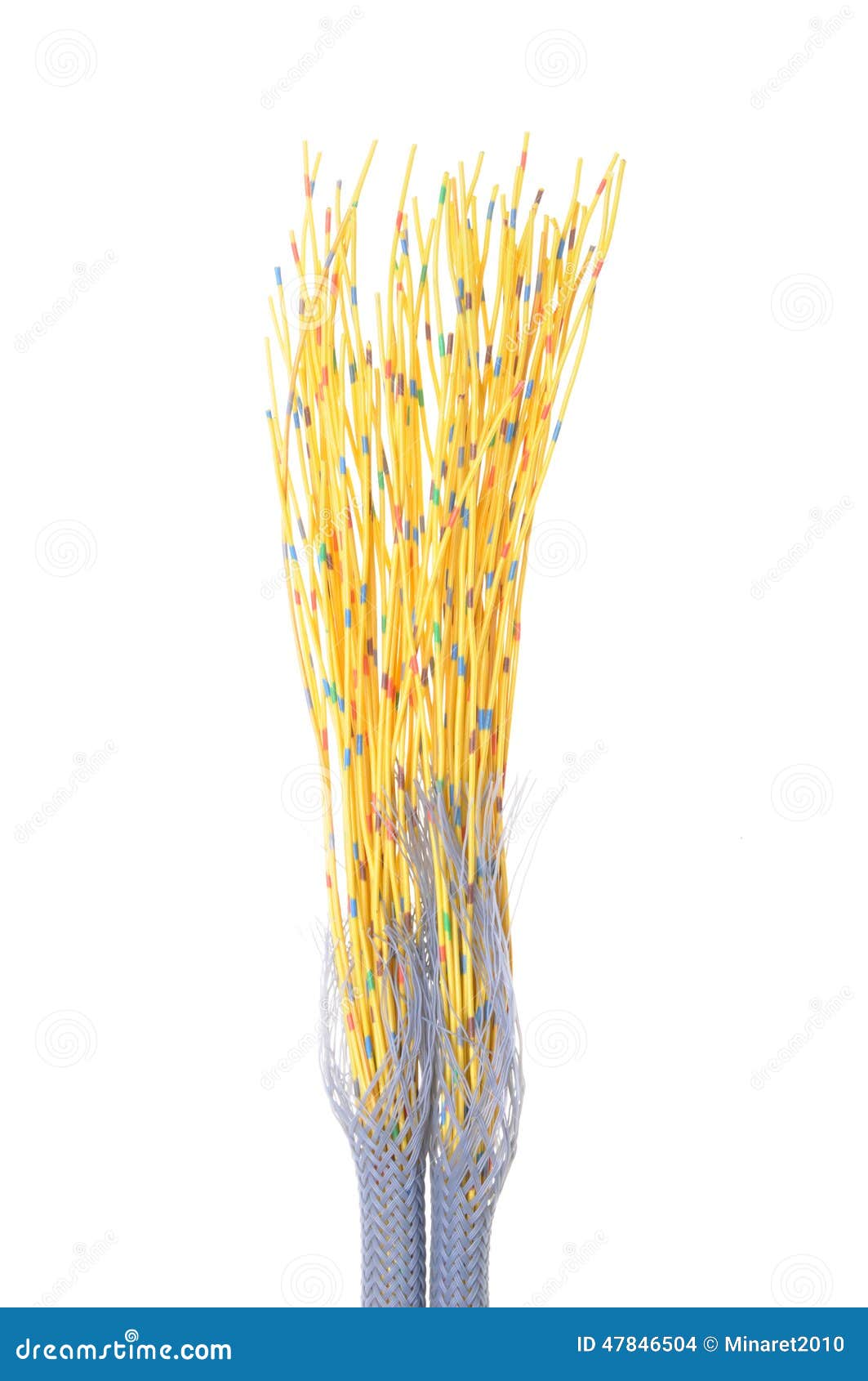 Yellow electrical wires stock photo. Image of colorful - 47846504