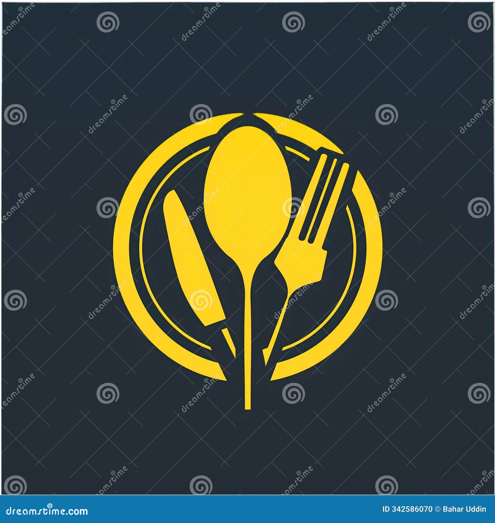 Yellow Emblem Restaurant Logo Stock Illustration - Illustration of ...