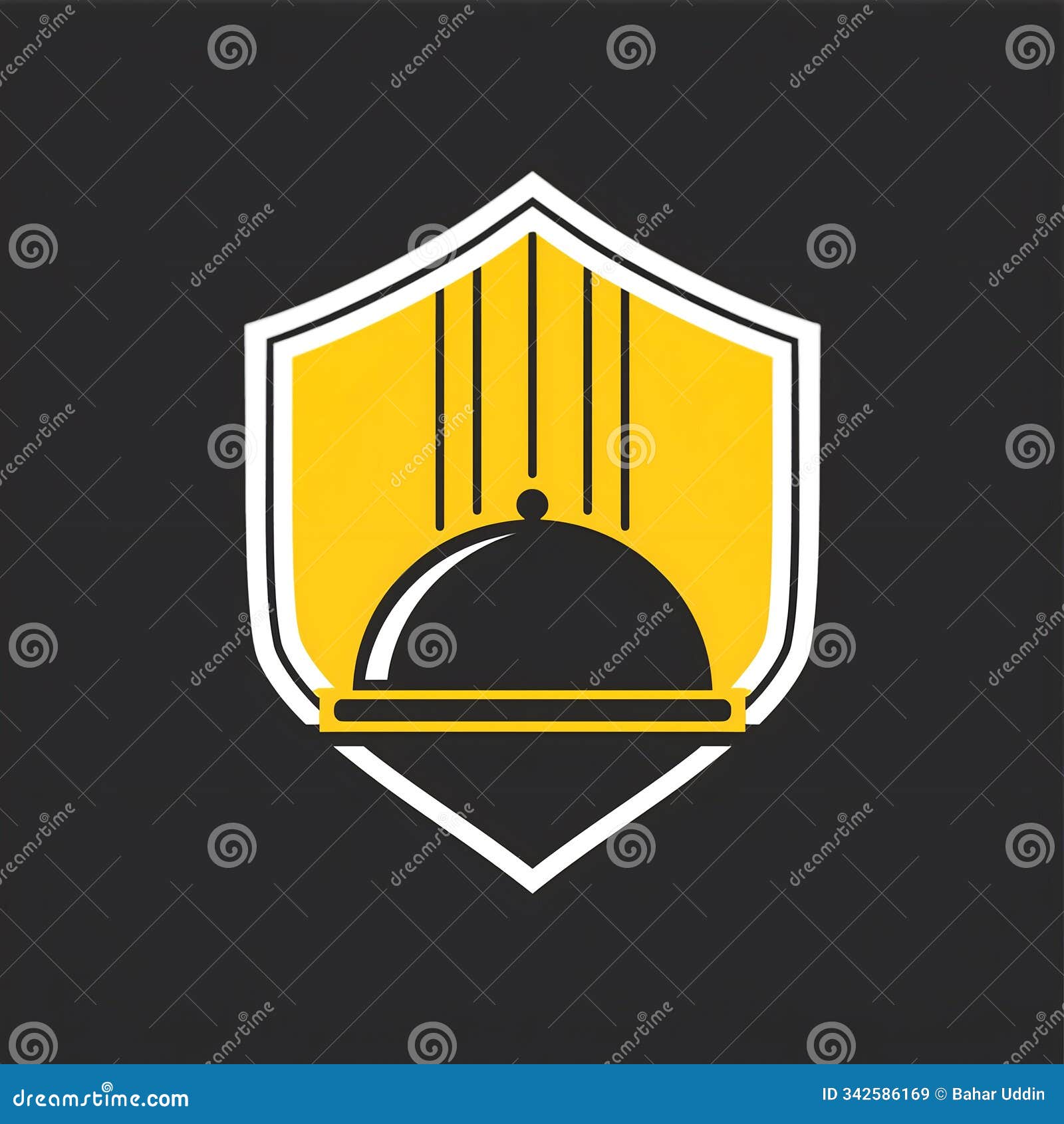Yellow Emblem Restaurant Logo Stock Illustration - Illustration of ...