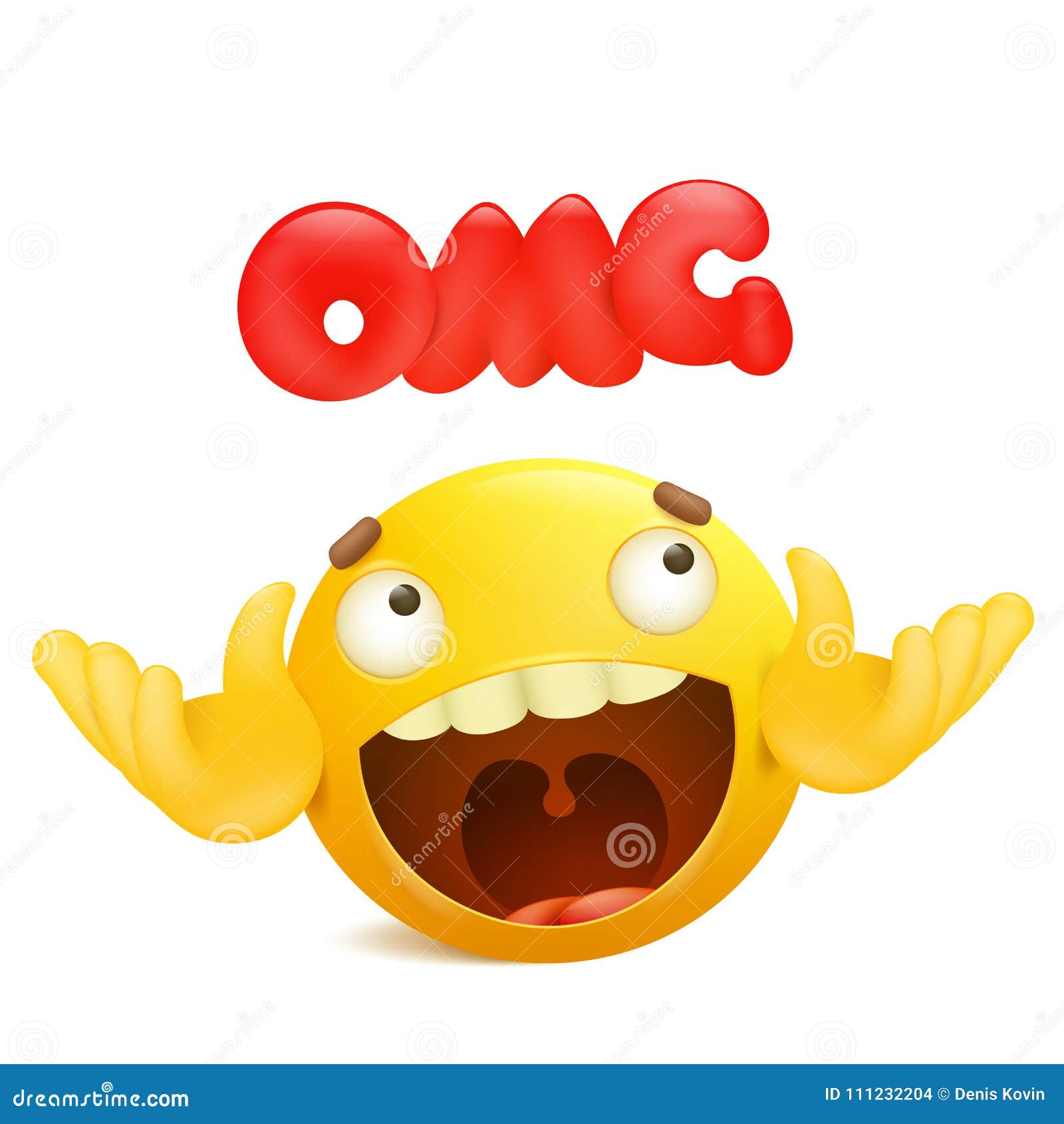 Yellow Emoji Cartoon Character. Omg Surprise Concept Stock Illustration ... Yellow Emoji Cartoon Character. Omg Surprise Concept Stock Illustration ...
