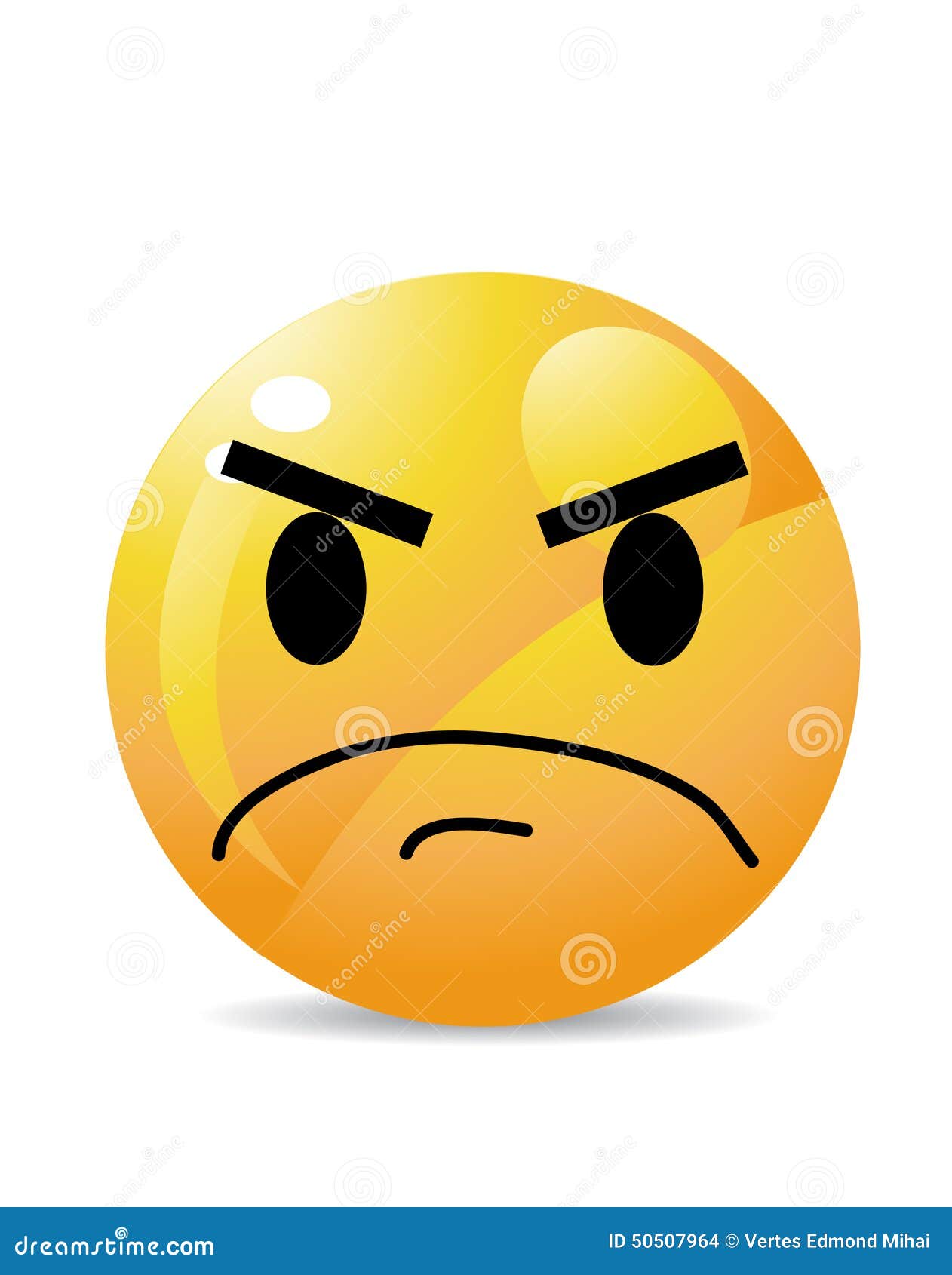 A Yellow Emoticon Simile Icon Of A Face Showing Pain And Anguish White ...