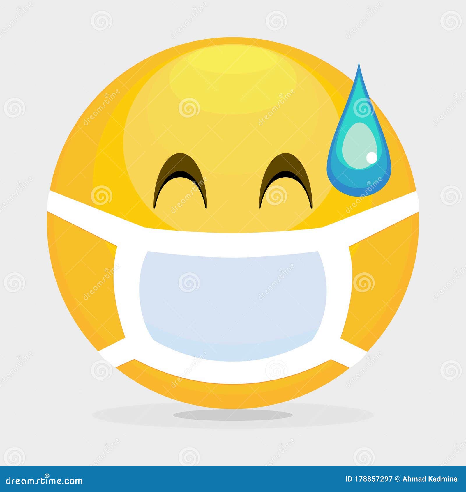 YELLOW EMOTICON USING MASK 2 Stock Vector - Illustration of color ...