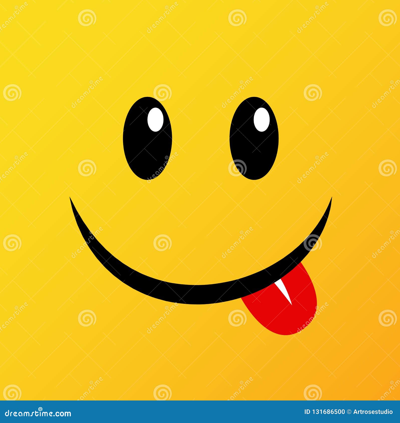 Yellow Emoticons and Emojis. Vector Illustration in Flat Style Stock ...