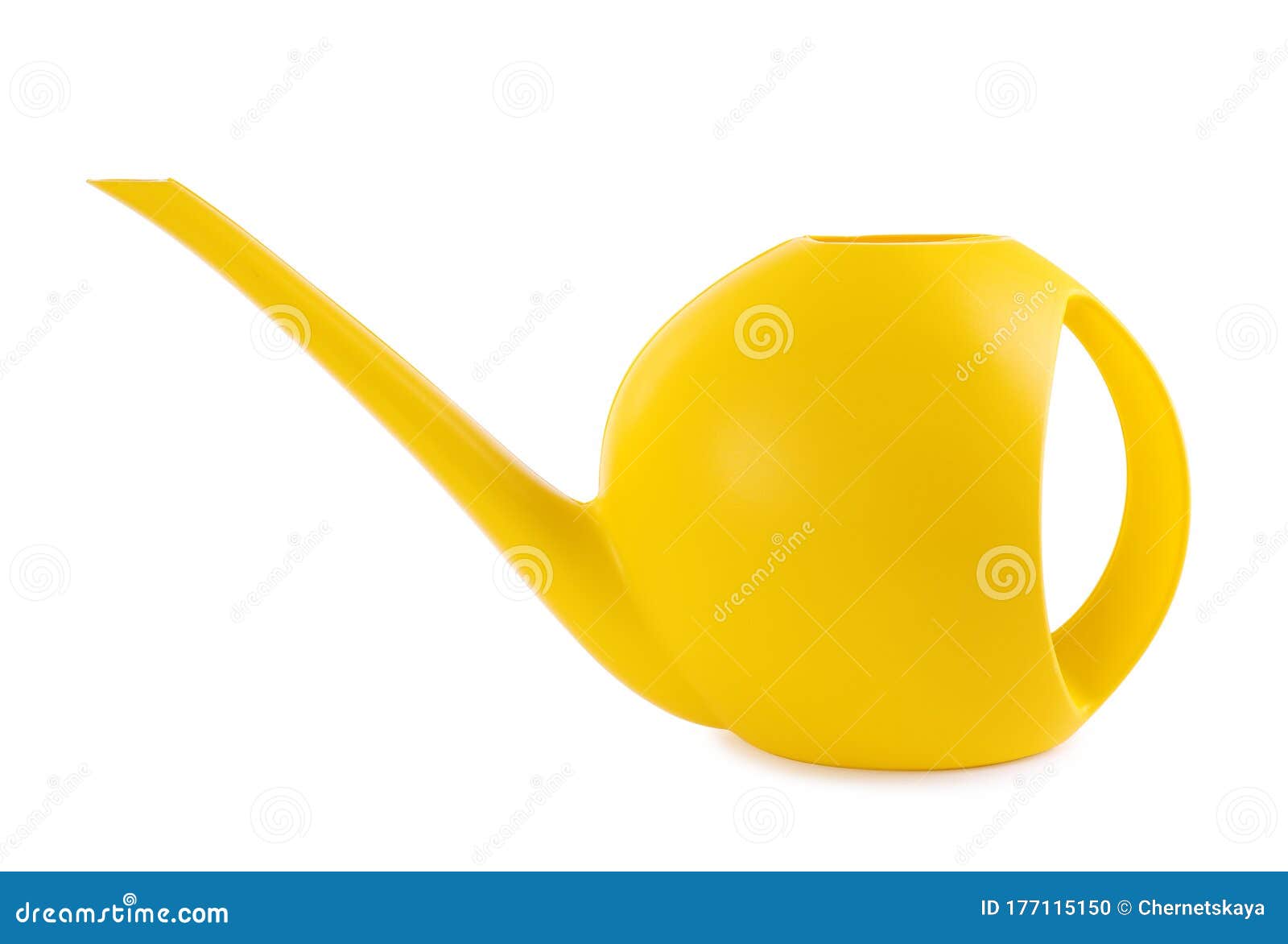 Yellow Empty Watering Can Isolated Stock Photo - Image of horticulture ...