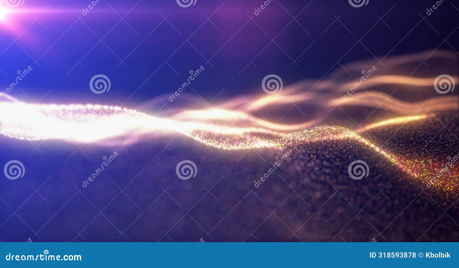 Yellow Energy Glowing Magic Waves from Particles of Lines with Light ...