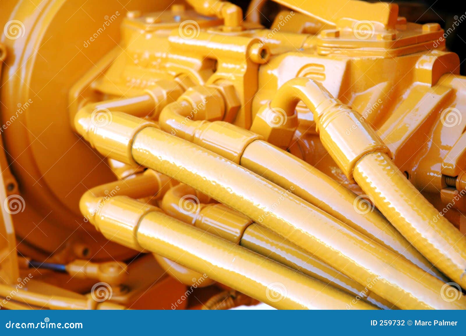 Yellow Engine stock photo. Image of farming, yellow, wires - 259732