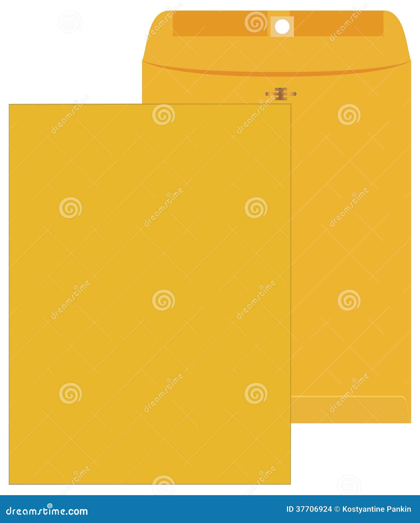 Yellow envelope stock vector. Illustration of message - 37706924