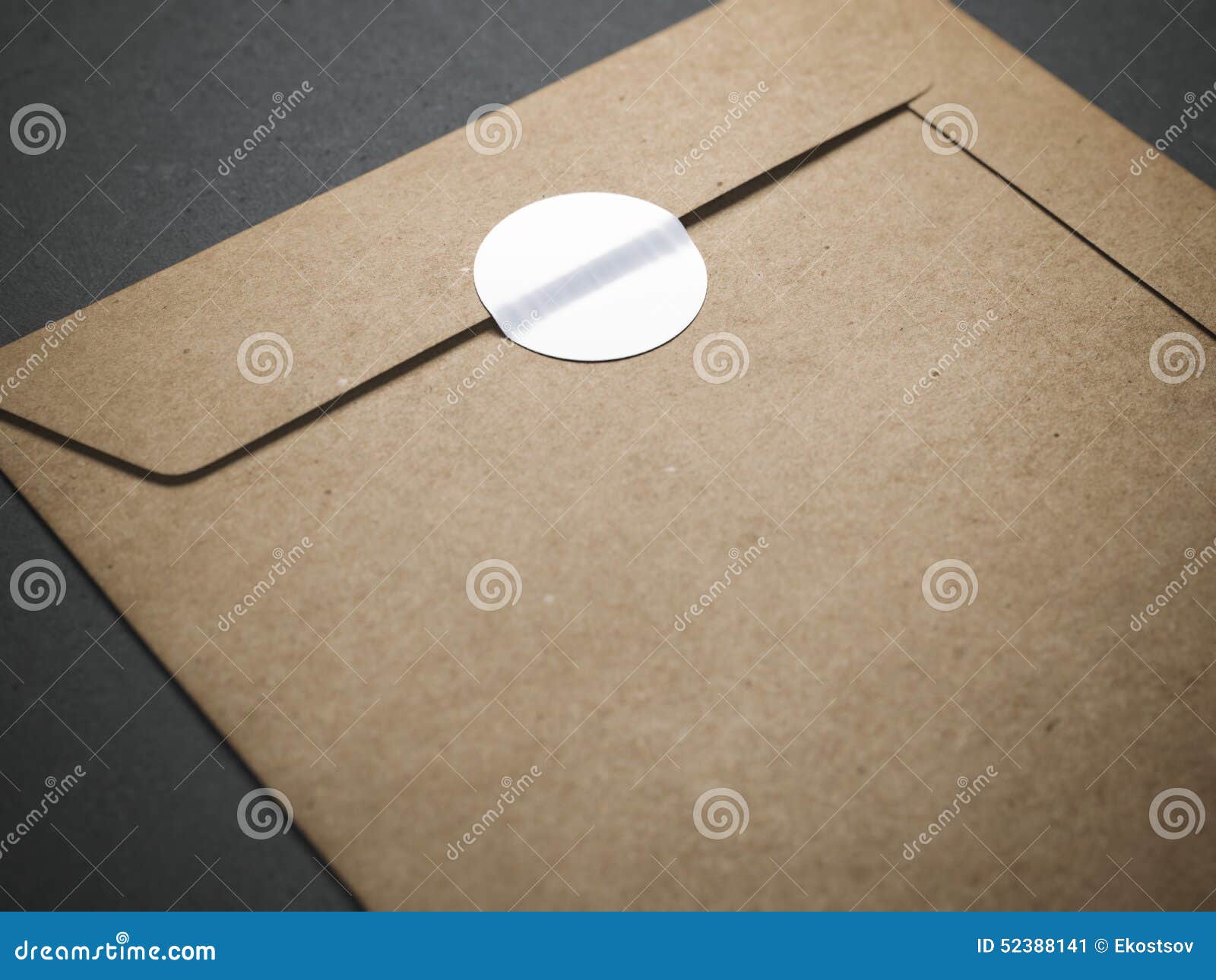Yellow Envelope with Blank Sticker Stock Image - Image of brown ...