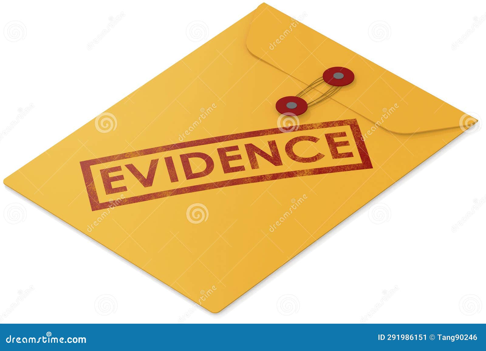 Yellow Envelope with Evidence Word Stock Illustration - Illustration of ...