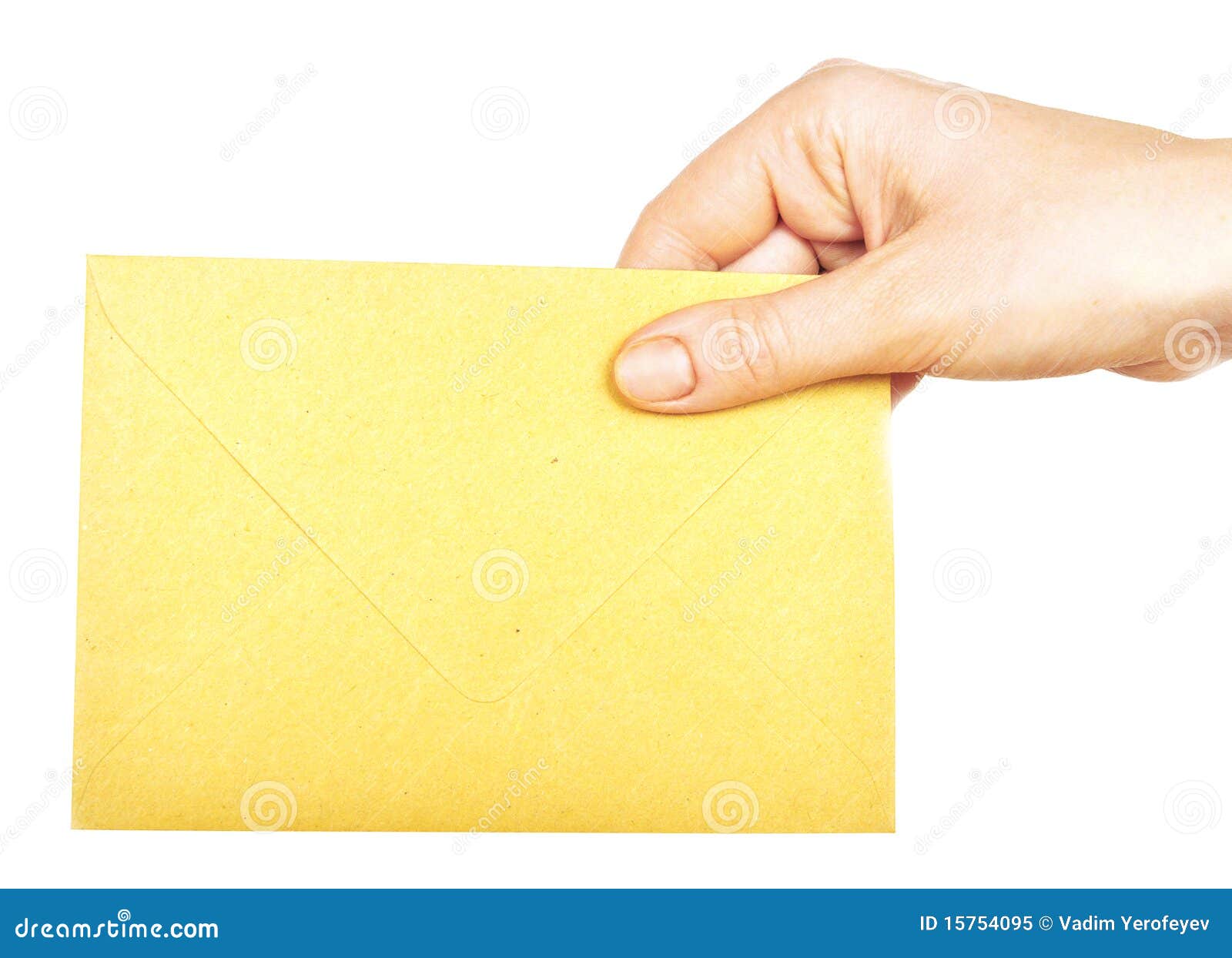 Yellow Envelope In The Hand Royalty Free Stock Photo - Image: 15754095