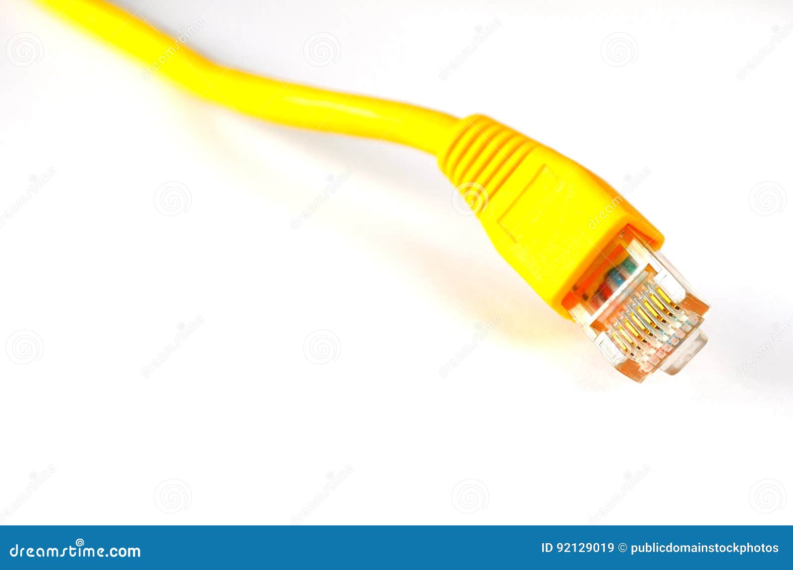 Yellow Ethernet Cable Picture. Image: 92129019