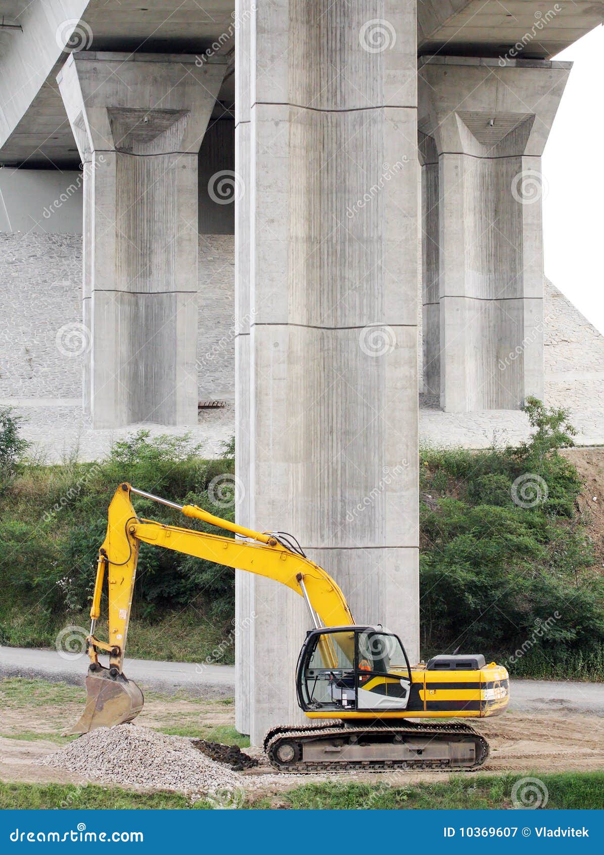 Yellow excavator stock image. Image of industrial, ground - 10369607