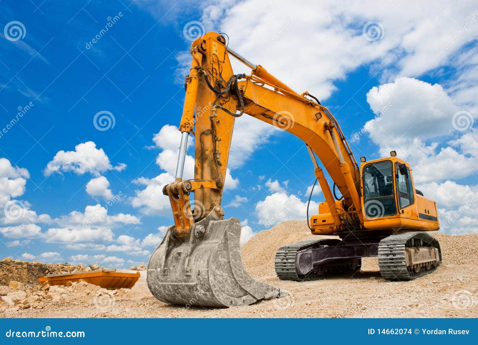 Yellow Excavator stock photo. Image of daylight, heavy - 14662074