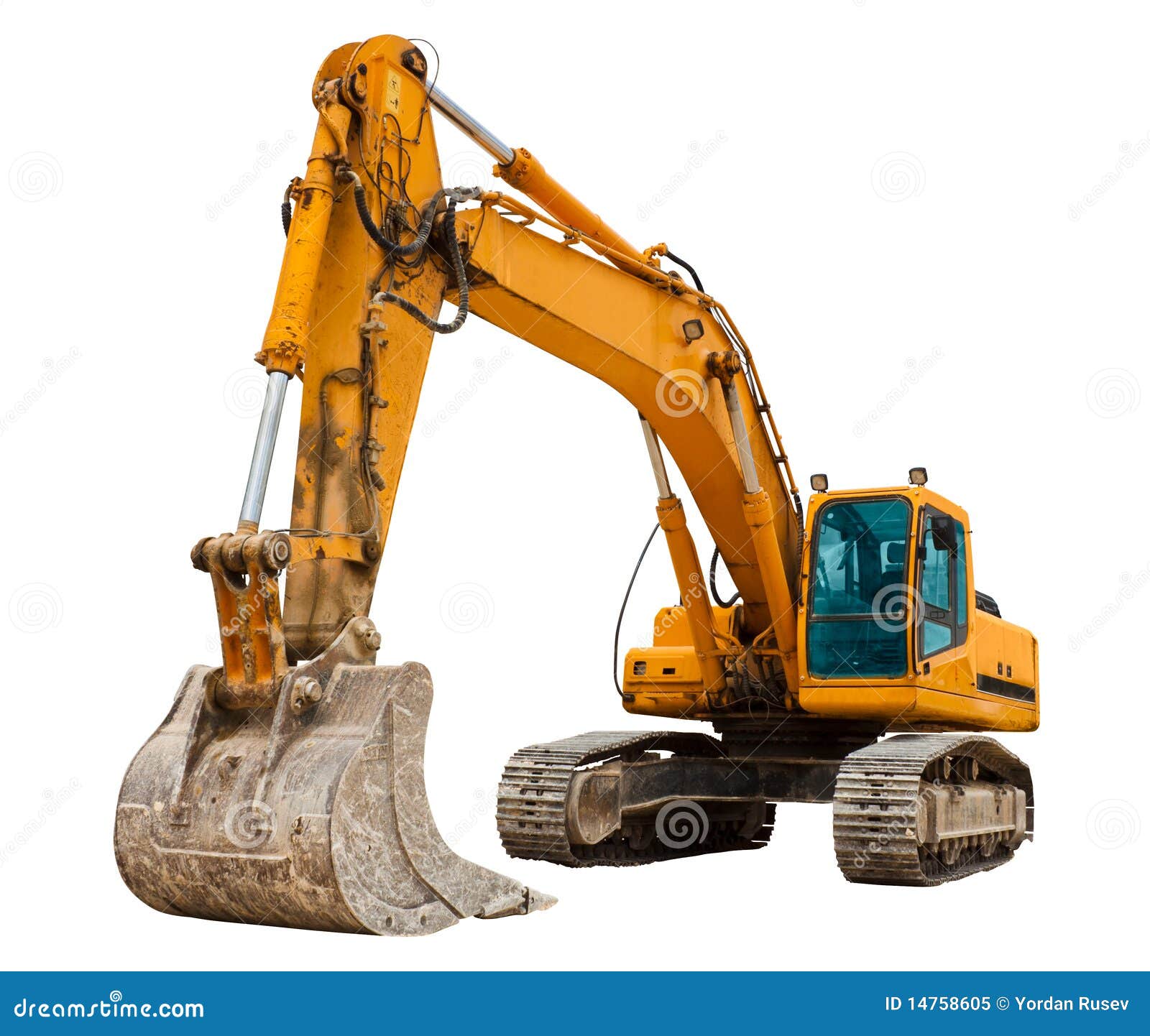 Yellow Excavator stock image. Image of building, large - 14758605