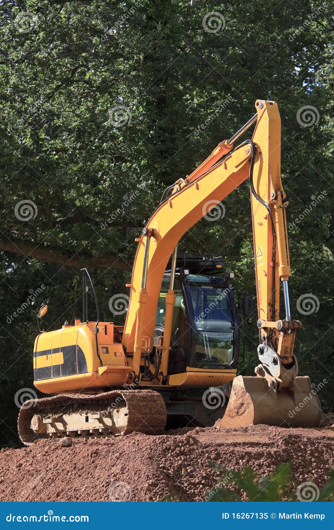 Yellow Excavator stock image. Image of ground, mover - 16267135