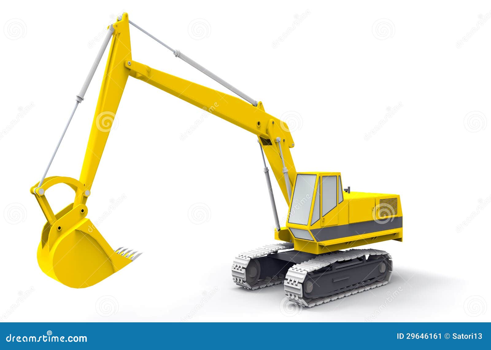 Yellow Excavator Royalty-Free Stock Photography | CartoonDealer.com ...