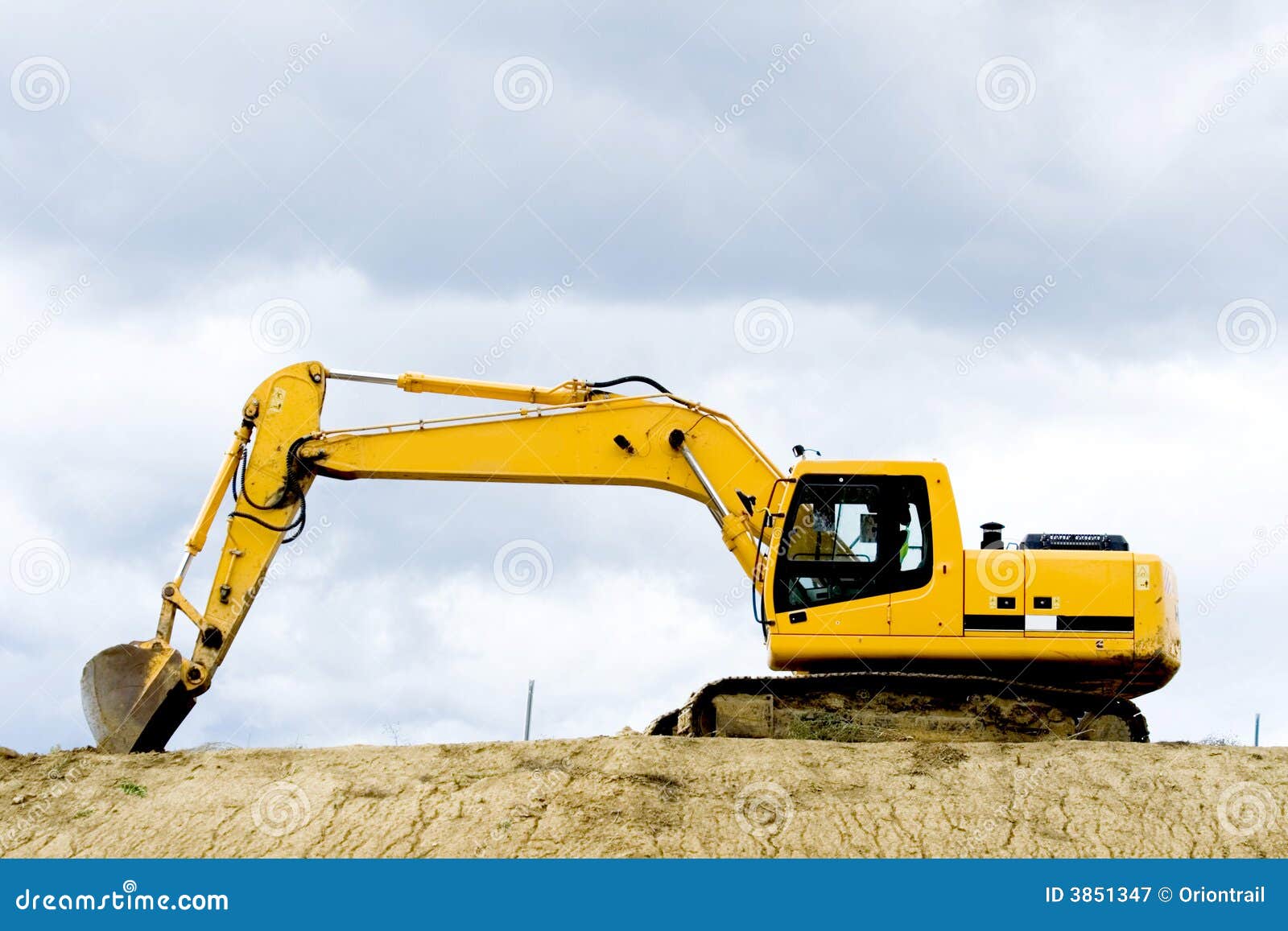 Yellow excavator stock image. Image of bulldozer, giant - 3851347