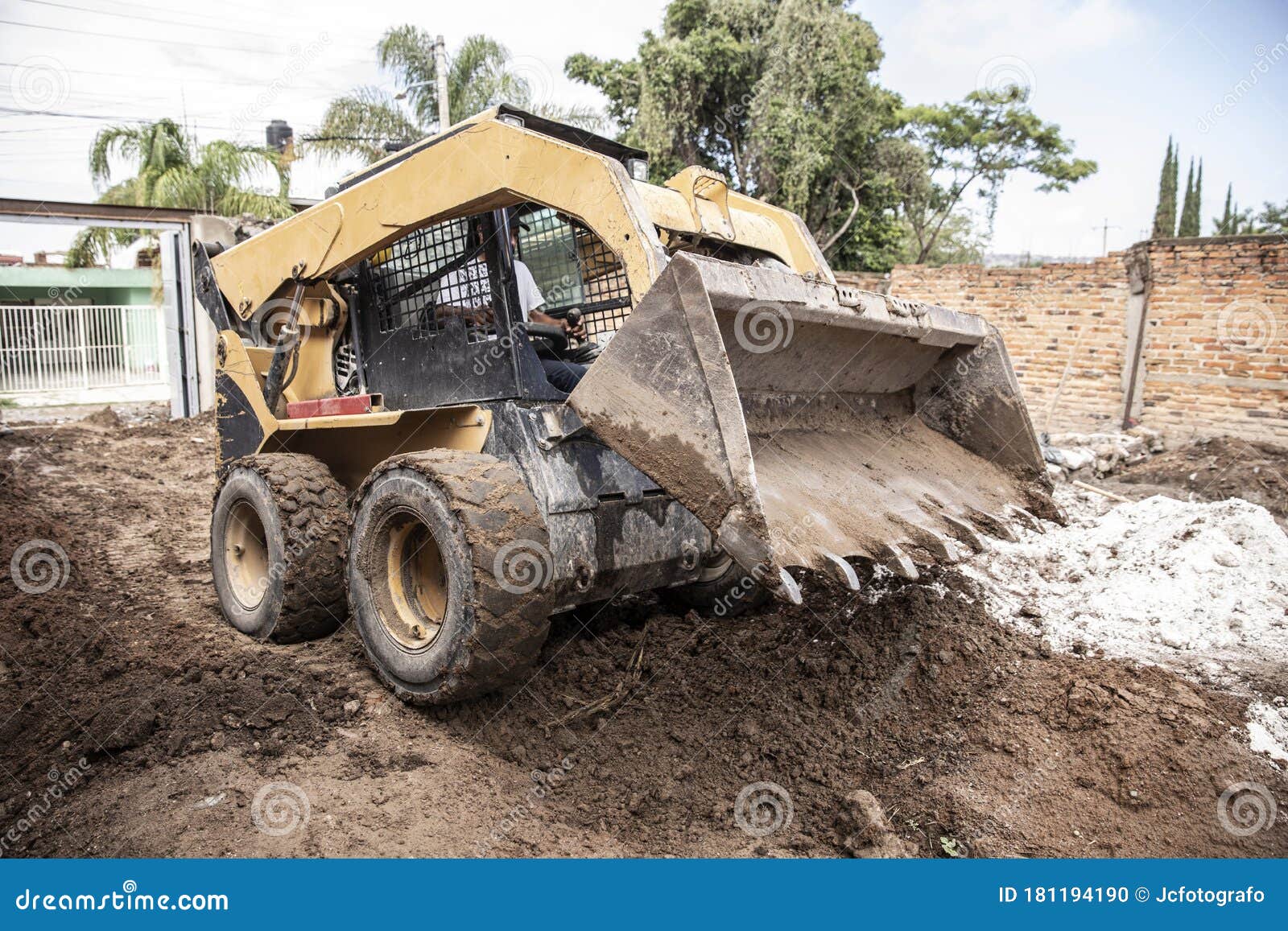 Excavator Machine Working on during a Construction Stock Photo - Image ...