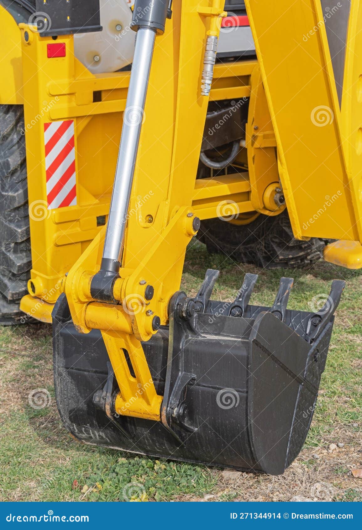 Yellow excavator machines stock photo. Image of machine - 271344914