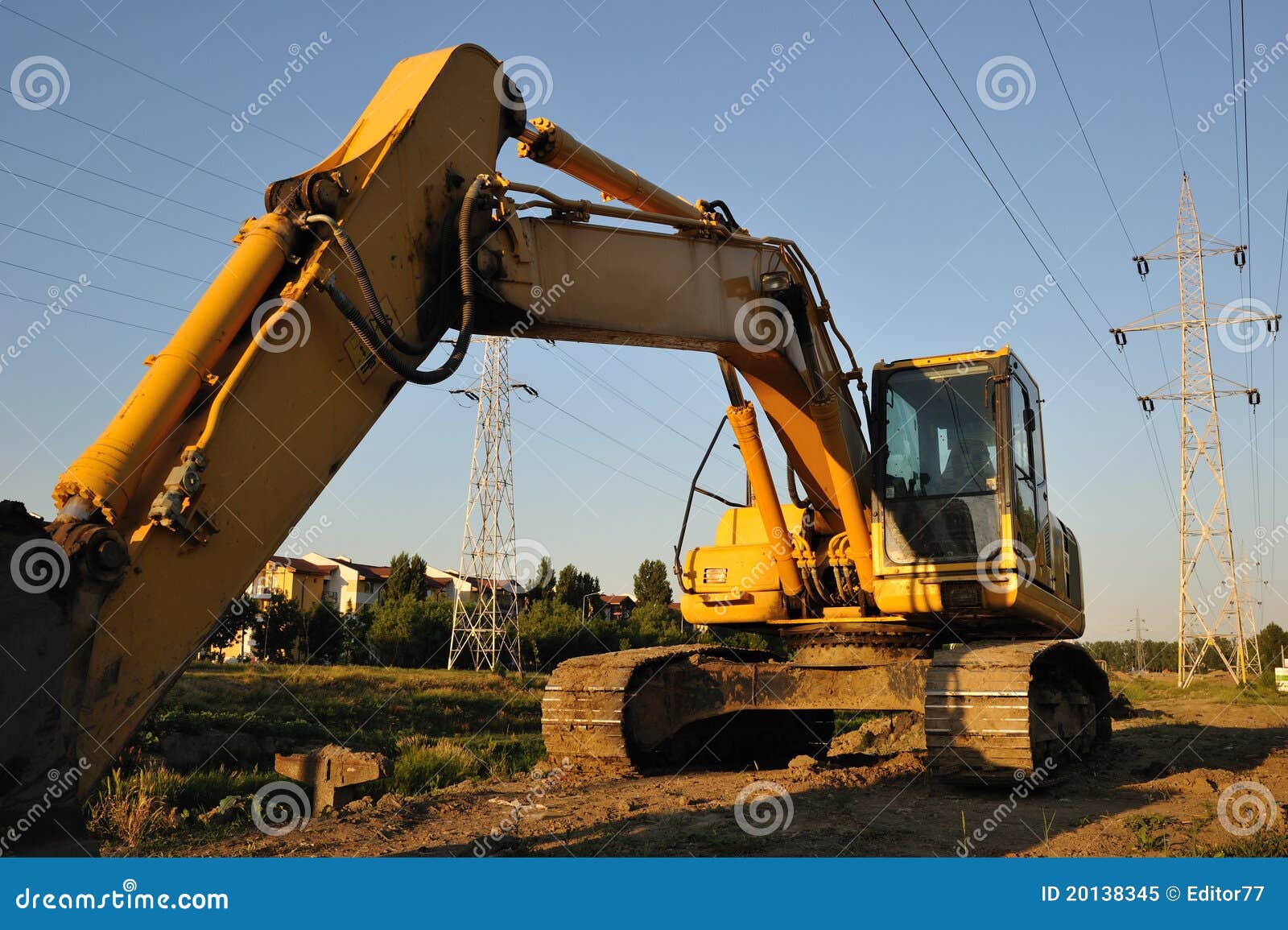 Big excavator stock image. Image of construction, tools - 20138345