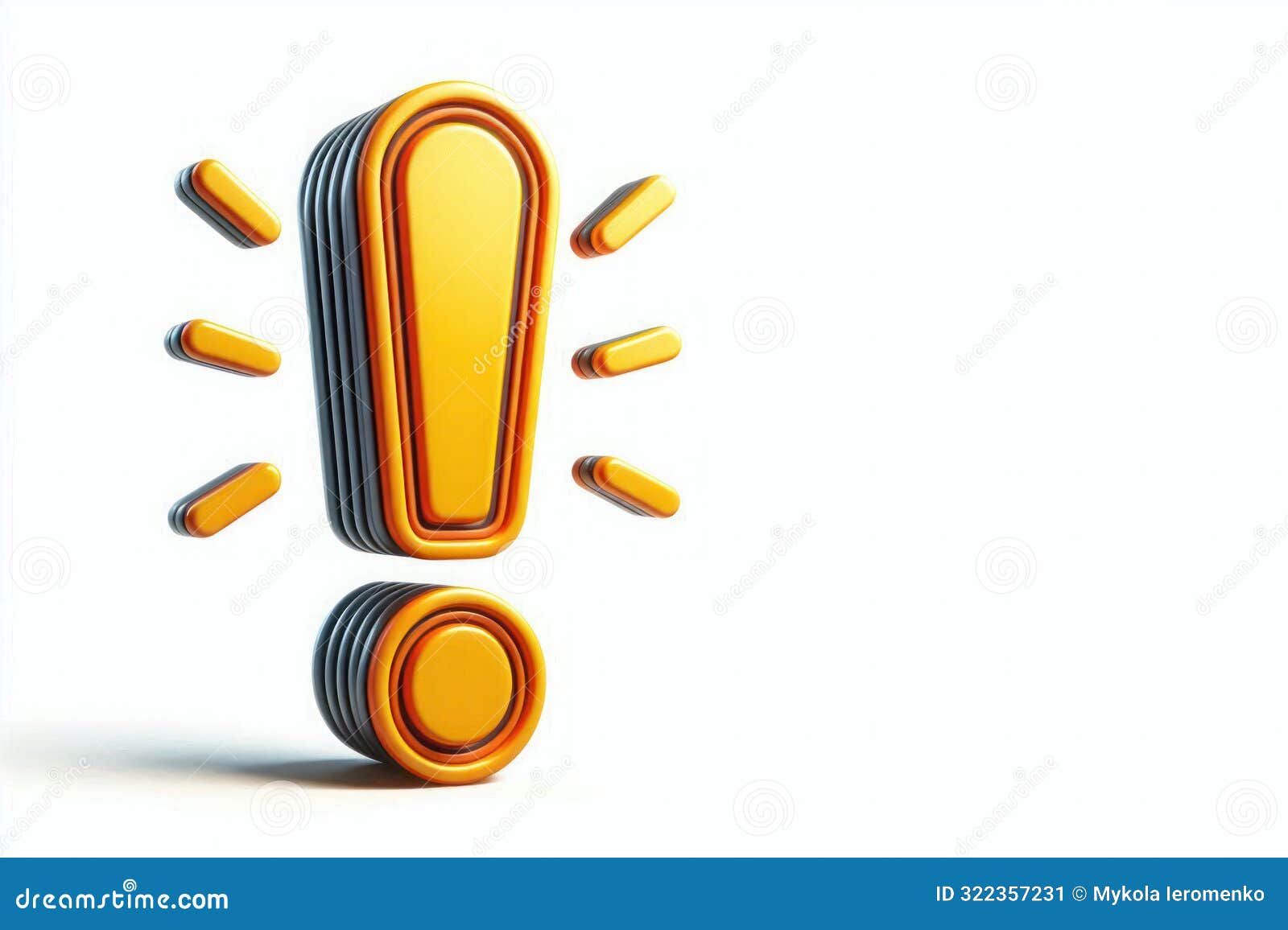 Yellow Exclamation Mark. Space for Text. Stock Illustration ...