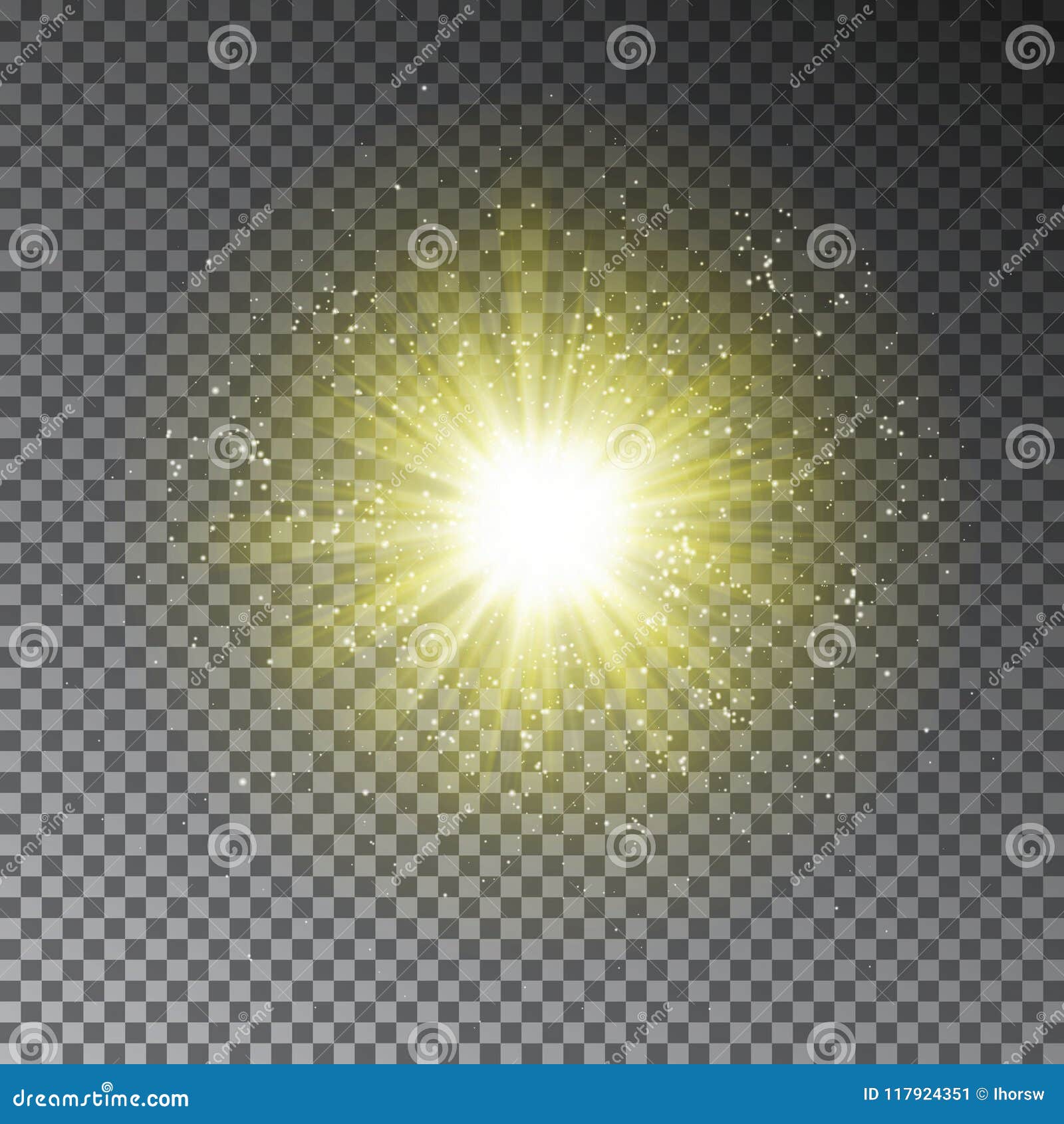 Yellow Explode Effect. Glowing Transparent Light Glitter Effect ...