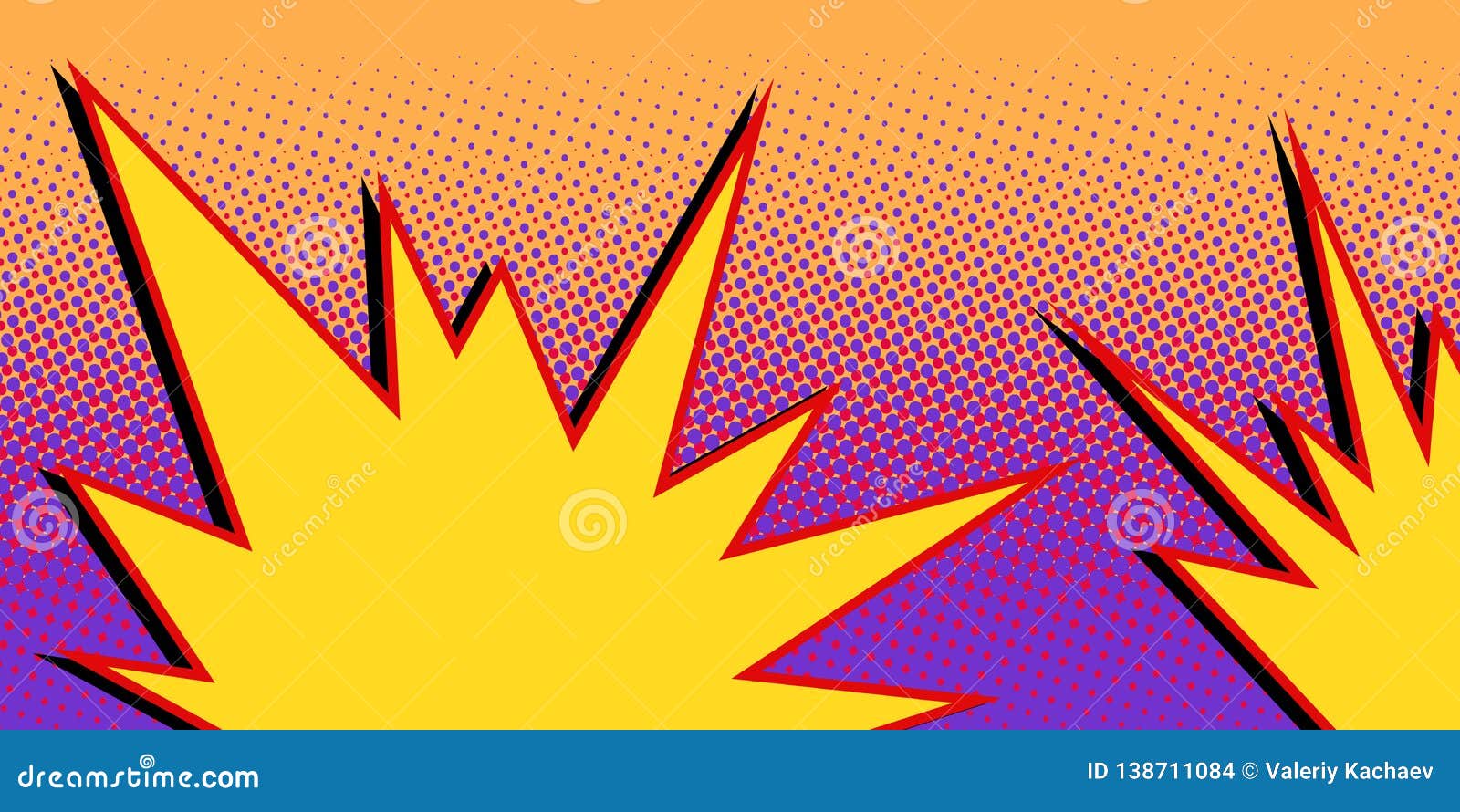 Yellow Explosion Comic Cloud Stock Vector - Illustration of poster ...
