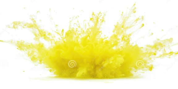 Yellow Explosive Splatter stock photo. Image of dust - 359876054