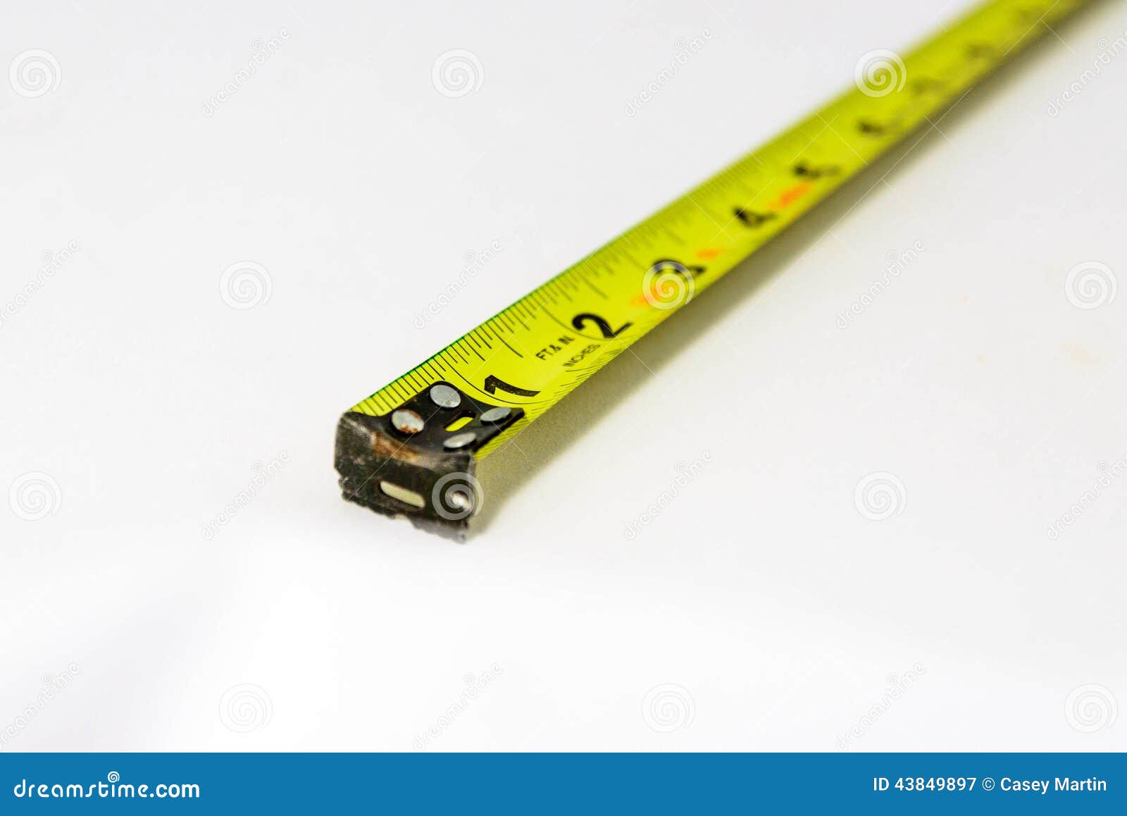 Yellow Extended Tape Measure Stock Image - Image of tools, devices ...