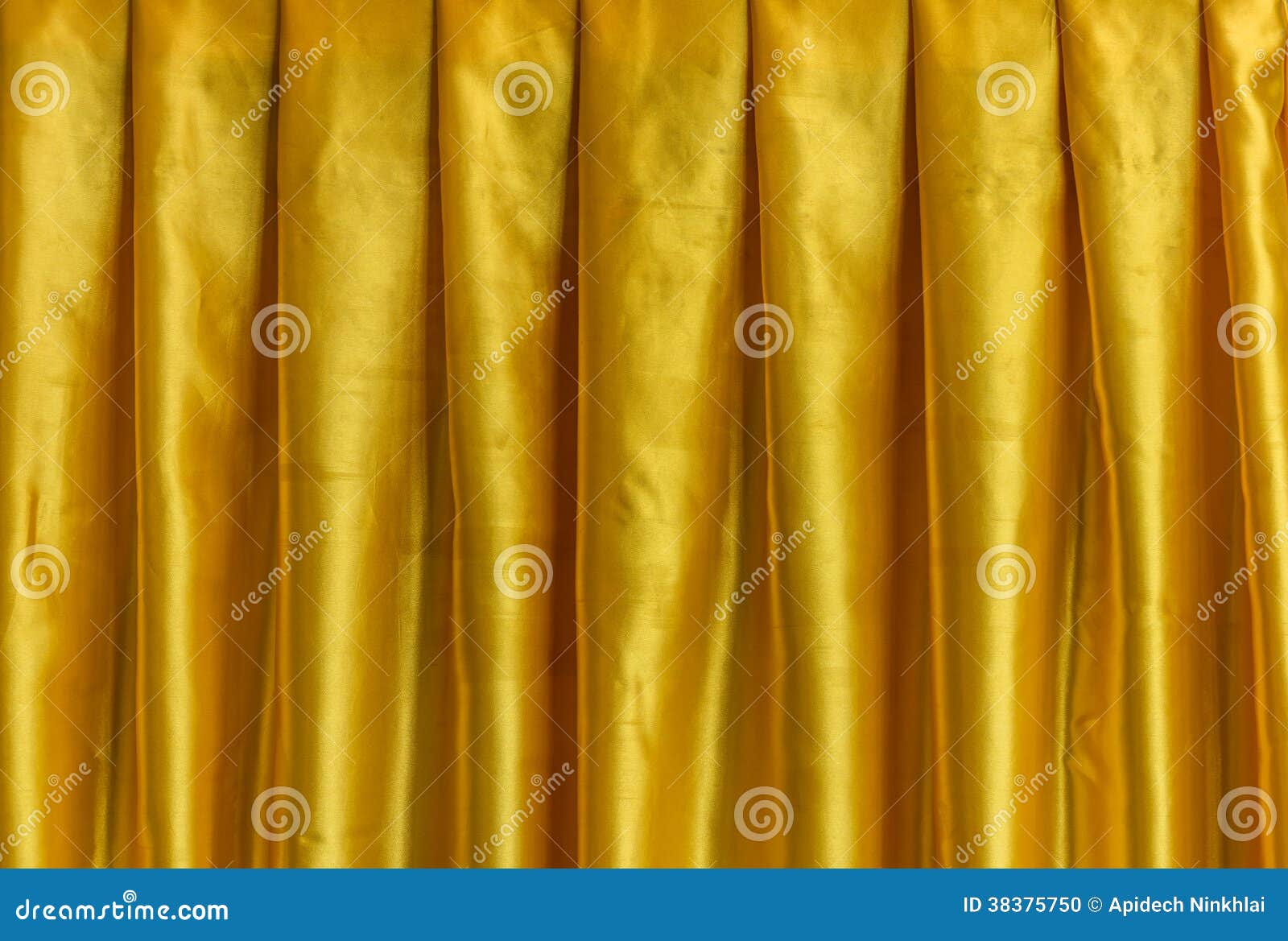 Yellow fabric curtain stock photo. Image of luxury, entertainment ...