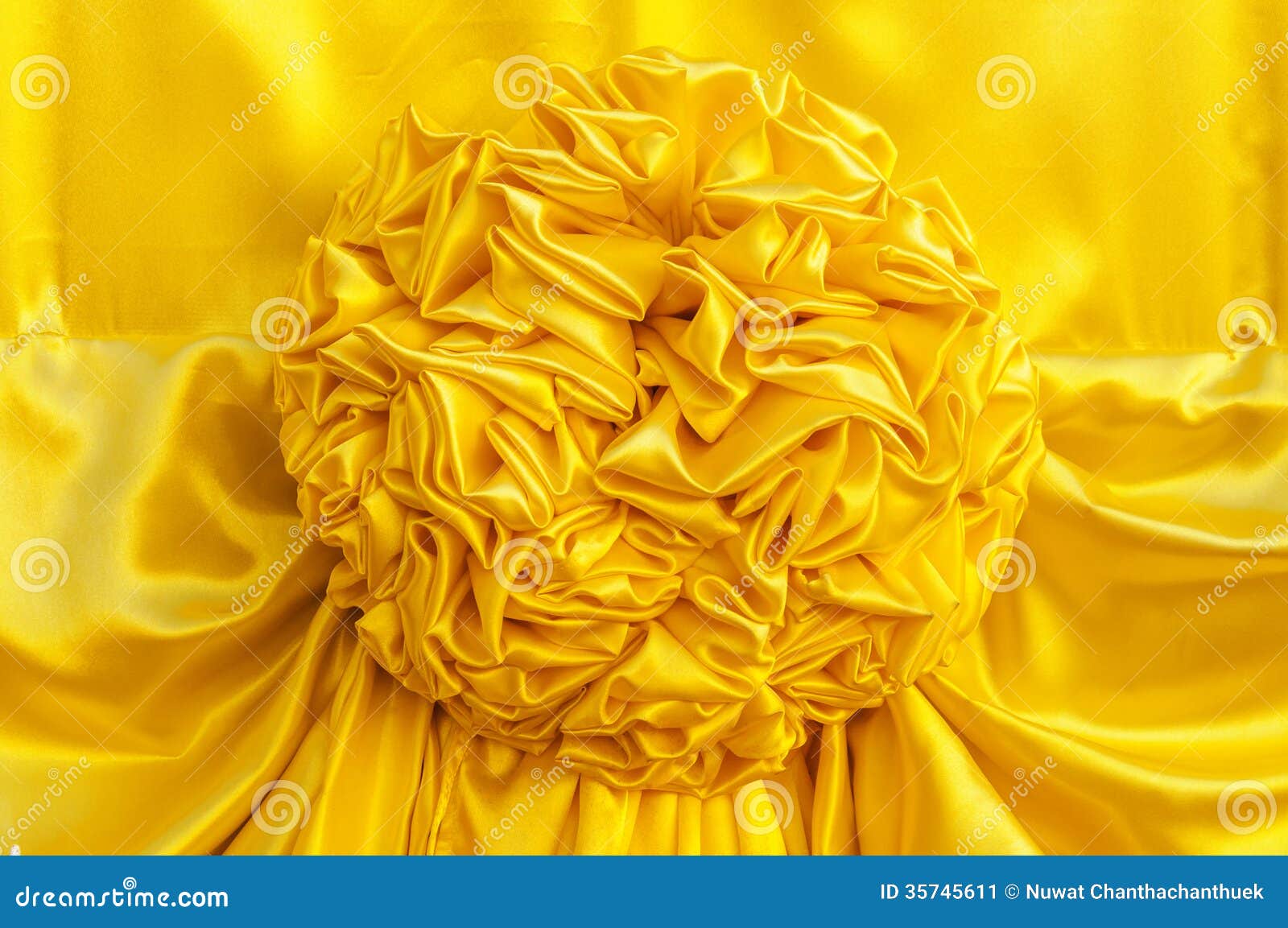 Yellow fabric ribbon stock image. Image of event, beautiful - 35745611