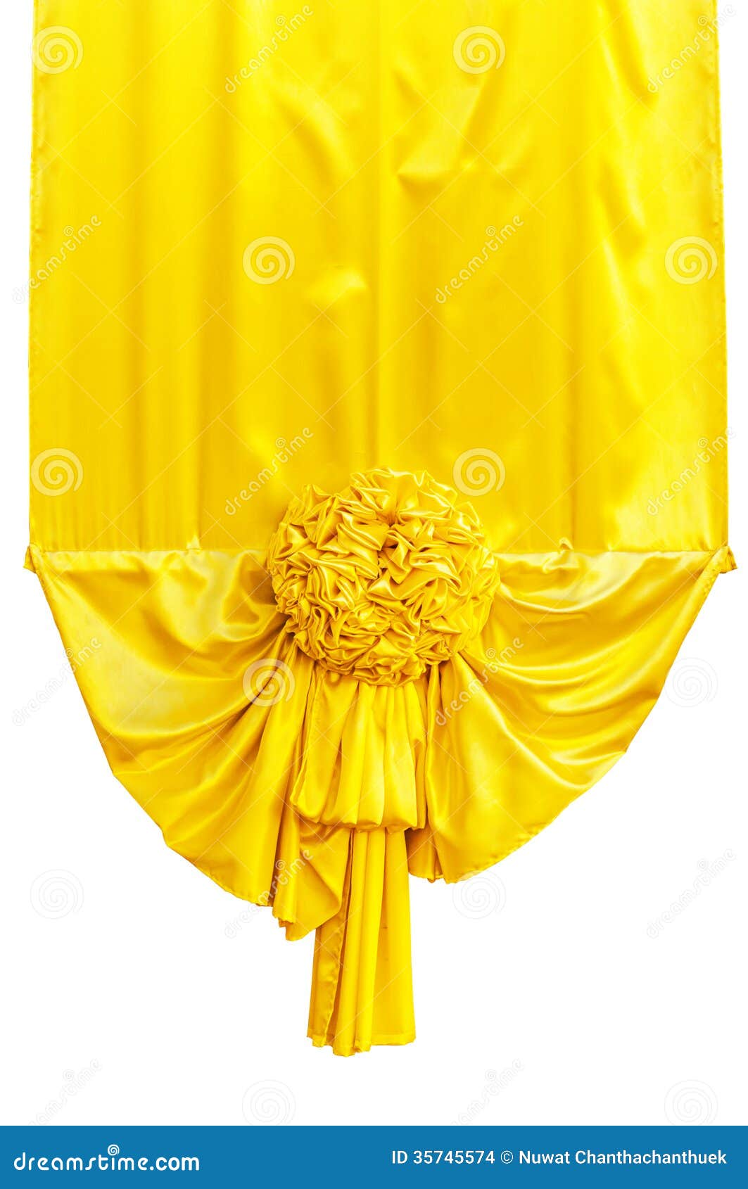 Yellow fabric ribbon stock photo. Image of knot, design - 35745574