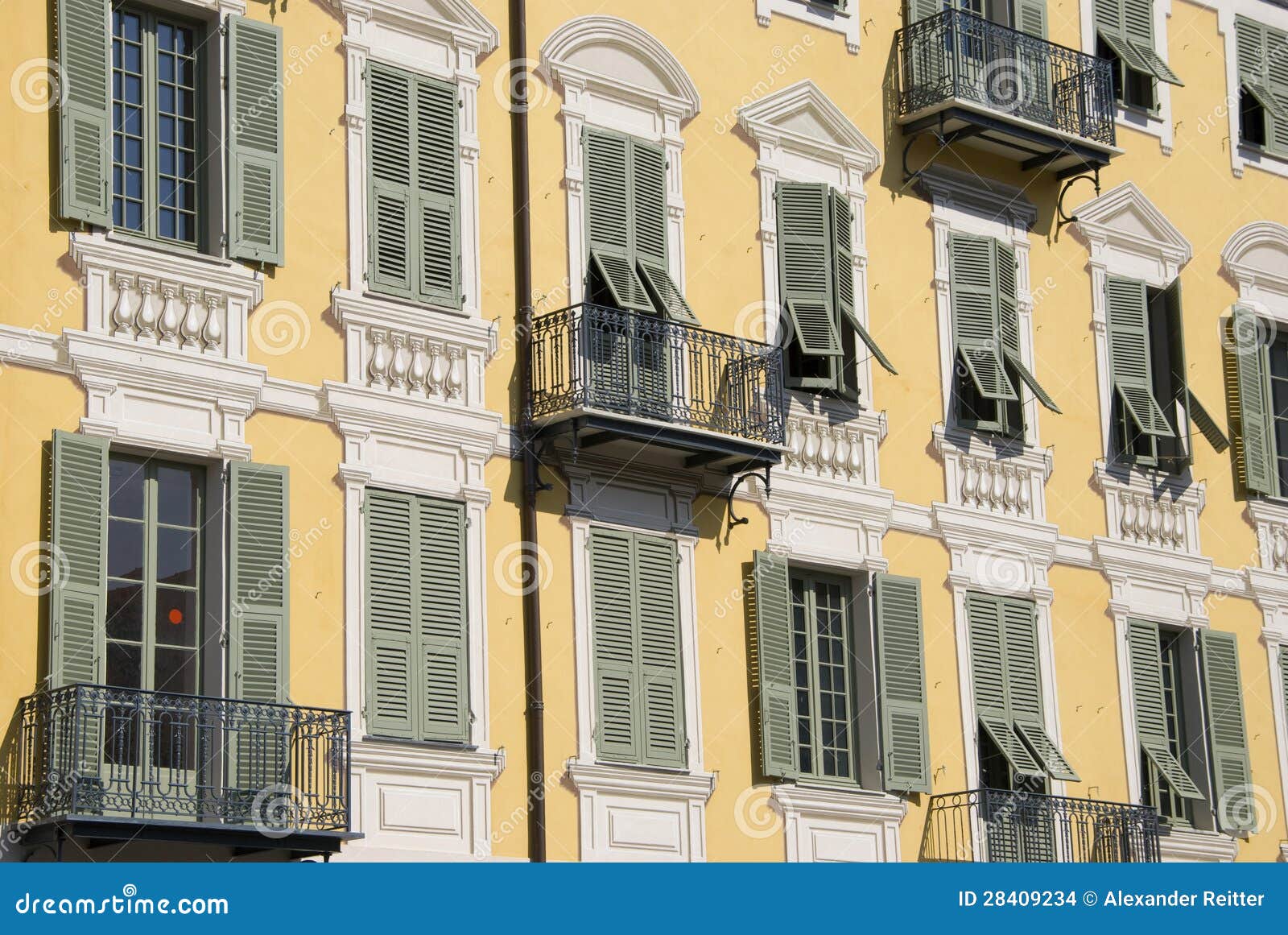 Yellow Facade Building with Fake Stucco, Nice Stock Photo - Image of ...