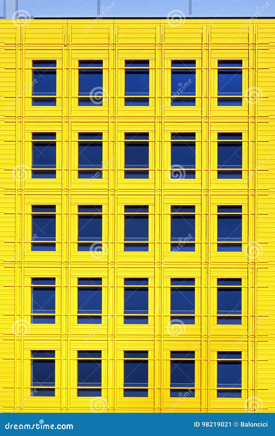 Yellow facade stock image. Image of building, abstract - 98219021