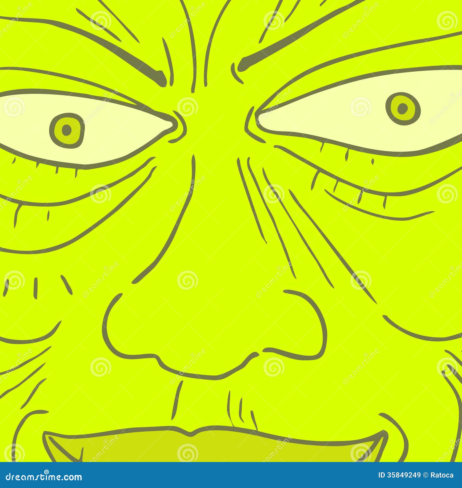 Yellow face stock vector. Illustration of face, original - 35849249