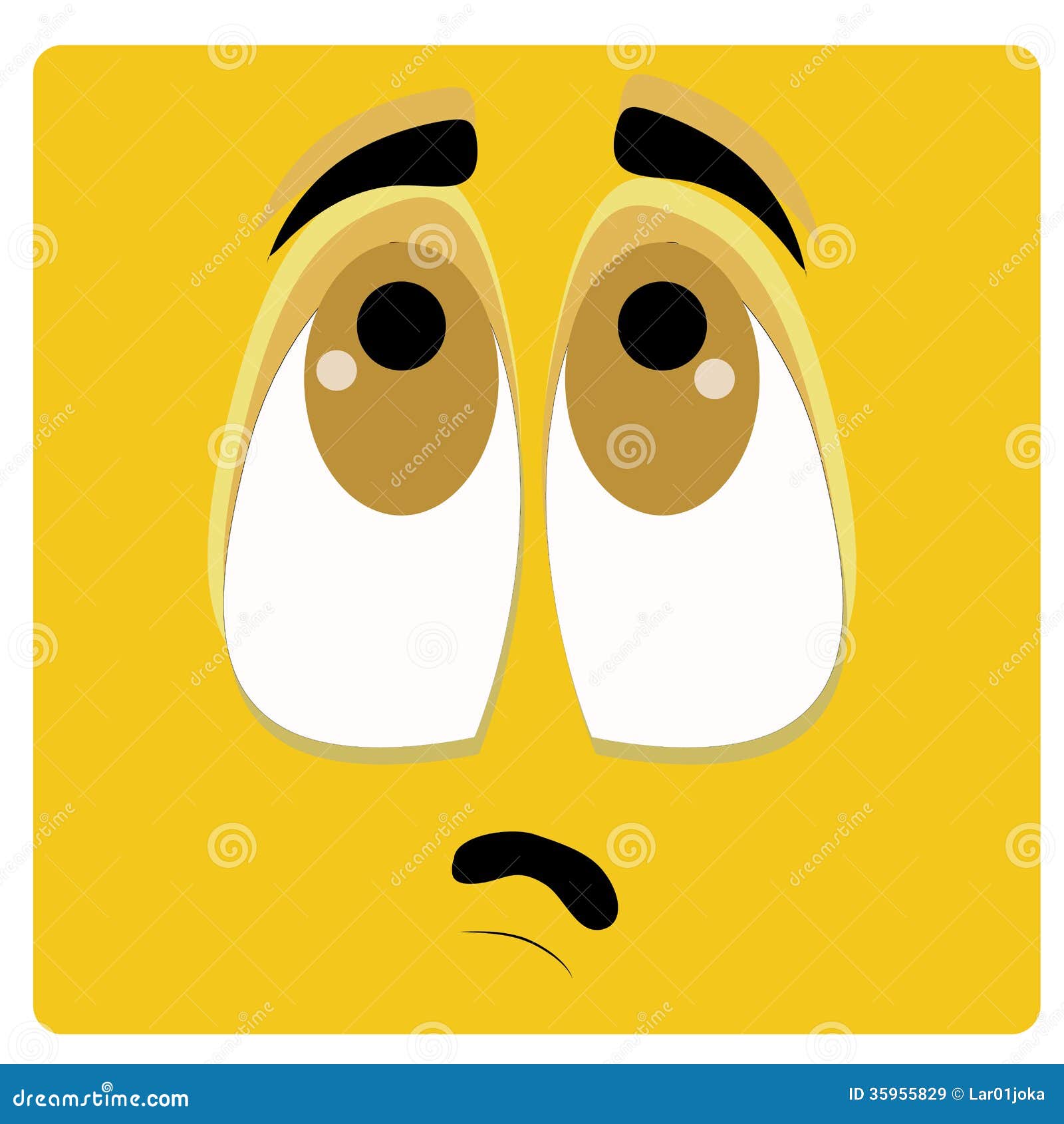 Yellow face stock vector. Illustration of style, close - 35955829